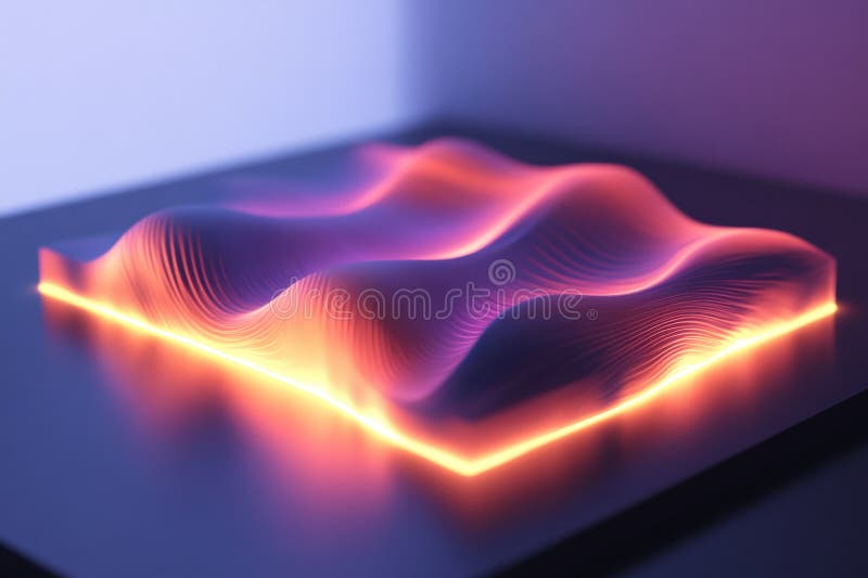 Visual Representation of Sound Waves in Vibrant Colors and Smooth ...