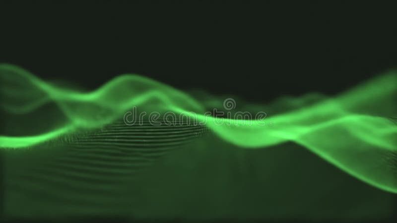 Visual Representation of Sound Waves in Vibrant Green Hue Creating a ...