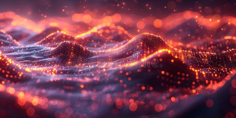 Visual Representation of Stock Market Trends with Glowing Graphs ...