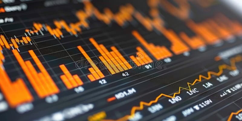 Visual Representation of Stock Market Trends Showing Volatility and ...
