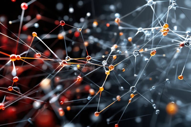 Visual Representation of Transparent Neural Net Structure with Sparks and Nodes Depicting ...