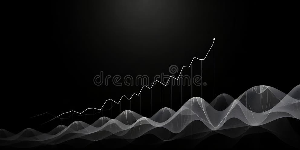 A Visual Representation of an Upward Trending Line Graph with Wave Like ...