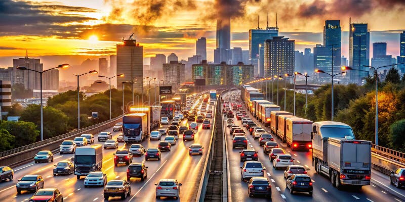 A Visual Representation of daily Urban Commute Chaos Dense City Traffic ...