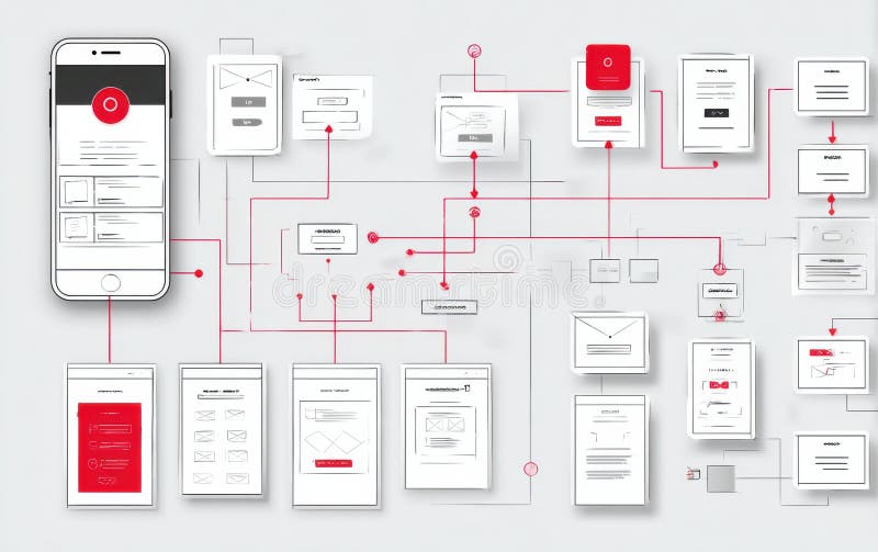 Visual Representation of a User Interface and Communication Flow in a Mobile Application Design ...