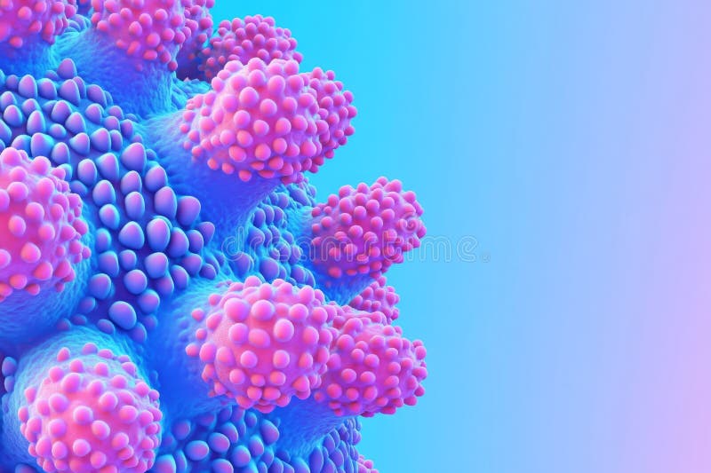 The Visual Representation of a Virus is Depicted in a Digital ...