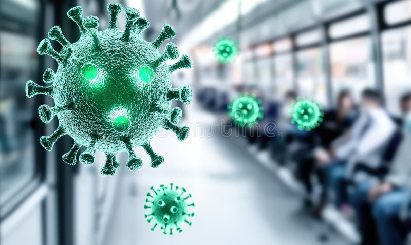 A Visual Representation of Virus Particles in a Public Transport ...
