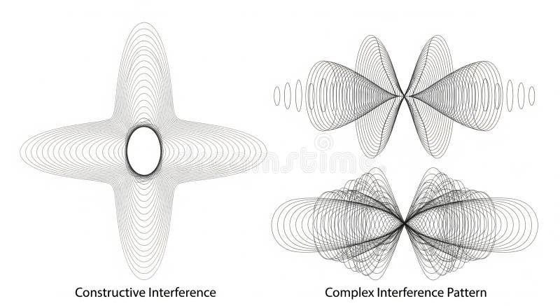 Wave Interference Physic stock vector. Illustration of education ...