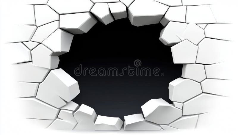 Visual Representation of a White Wall with a Hole, Signifying the ...