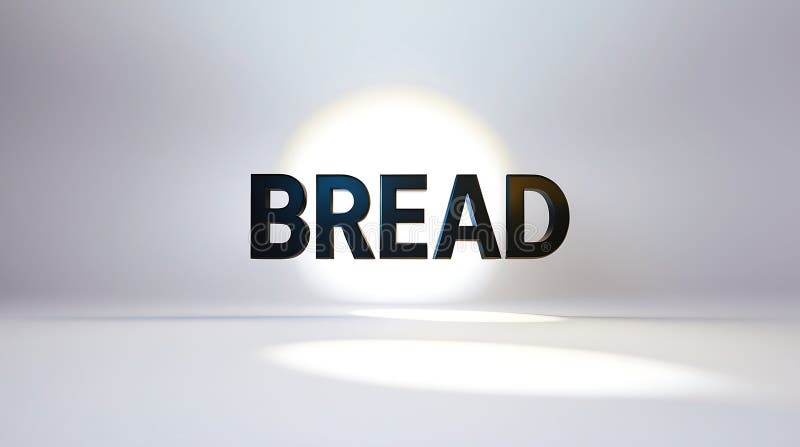 Visual Representation of the Word Bread Against a Minimalistic Light ...