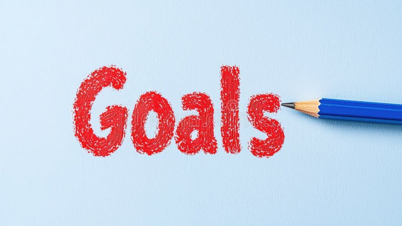 Visual Representation of the Word Goals in Red, Emphasizing Clarity in ...