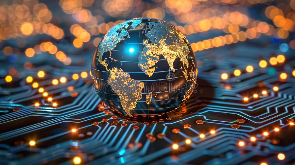 A Visual Representation of the World Interconnected through Technology ...