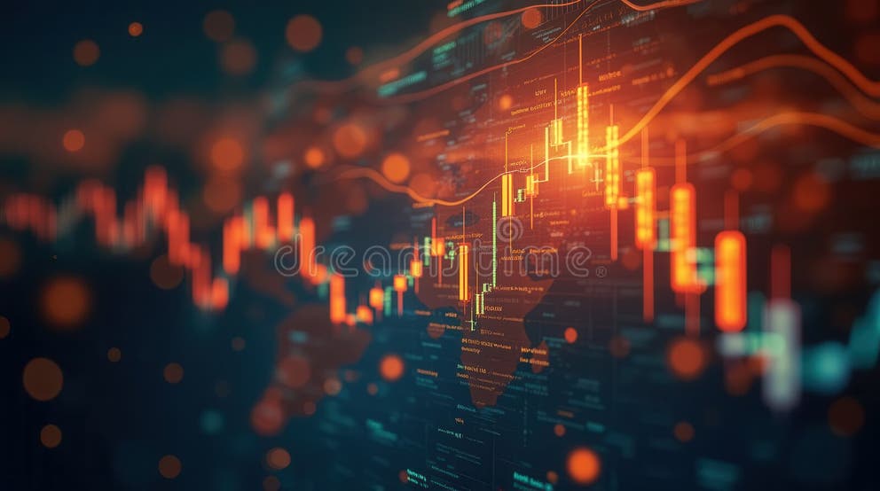 Visual Representation of Worldwide Financial Analysis, Featuring a ...