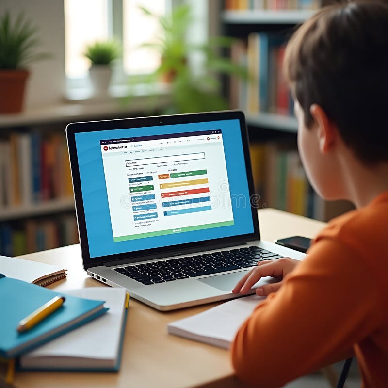 Engaging Online Learning Platforms for Modern Education Stock ...