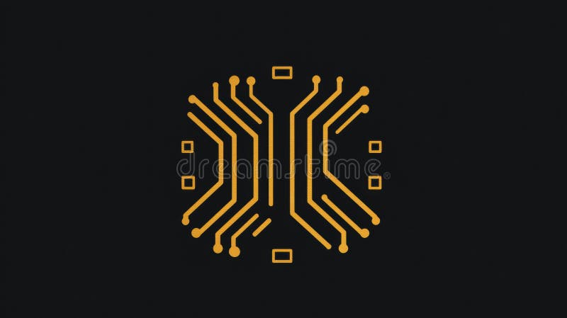 This Visual Represents a Microchip Design with Intricate Digital Traces ...