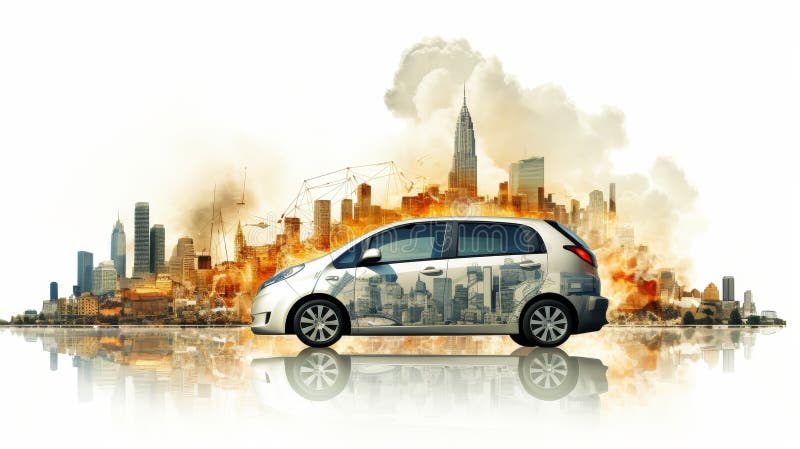 Visual Route Map Connect Starting Point To Destination with Icons of ...