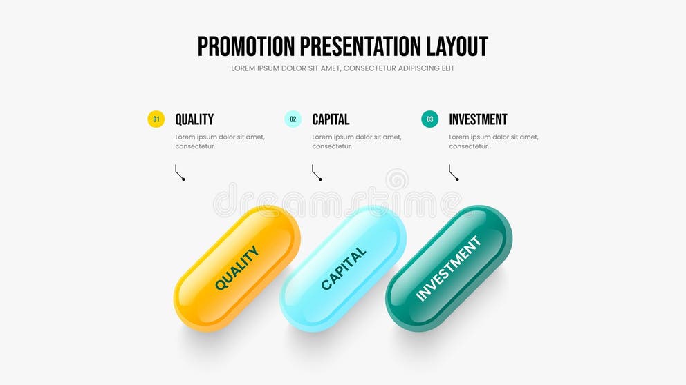 Visual Showcase 3 Element Infographic Presentation Layout Stock Vector ...