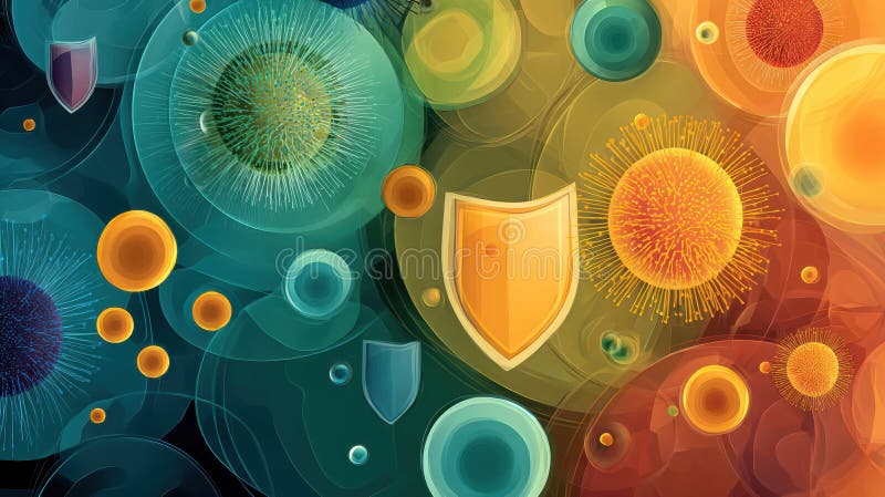 Illustration of a Vibrant Abstract Immune System Representation ...
