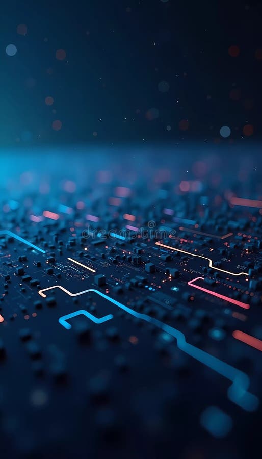 The Visual Showcases a Detailed Digital Background with an Intricate ...