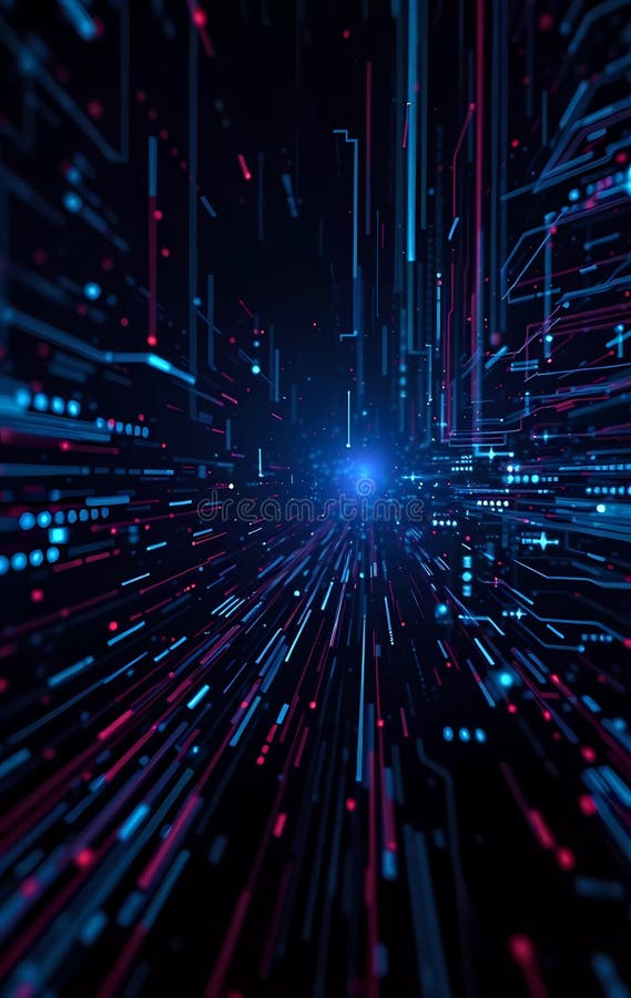 The Visual Showcases a Dynamic Digital Landscape Featuring Colorful ...