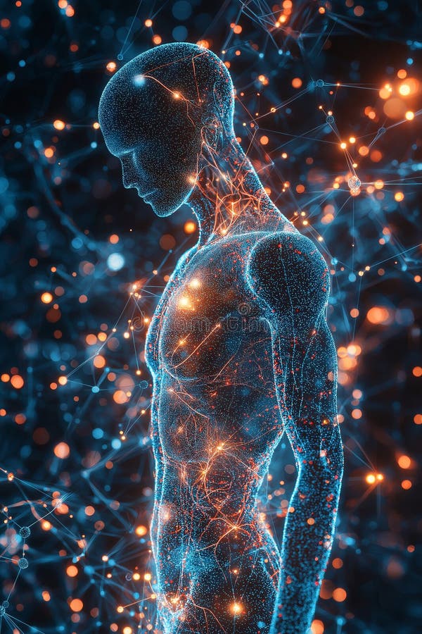 Digital Representation of Human Body Stock Photo - Image of figure ...