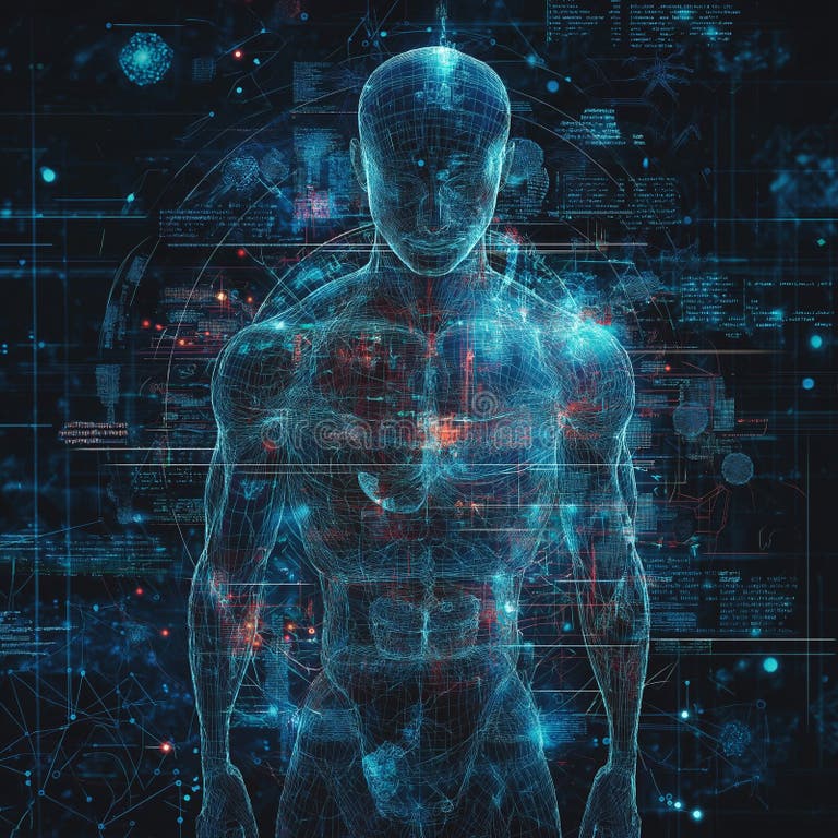 Digital Representation of Human Body Stock Image - Image of anatomy ...