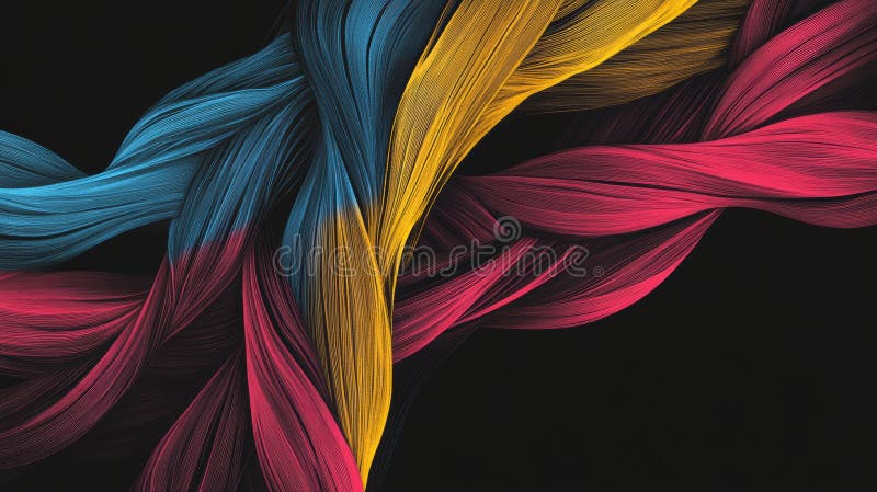 Color-coded Representation of Human Muscle Groups on a Black Background ...