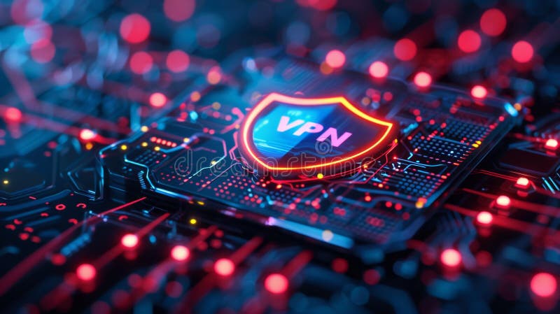 This Visual Showcases a Vivid Shield Symbolizing Online Security ...