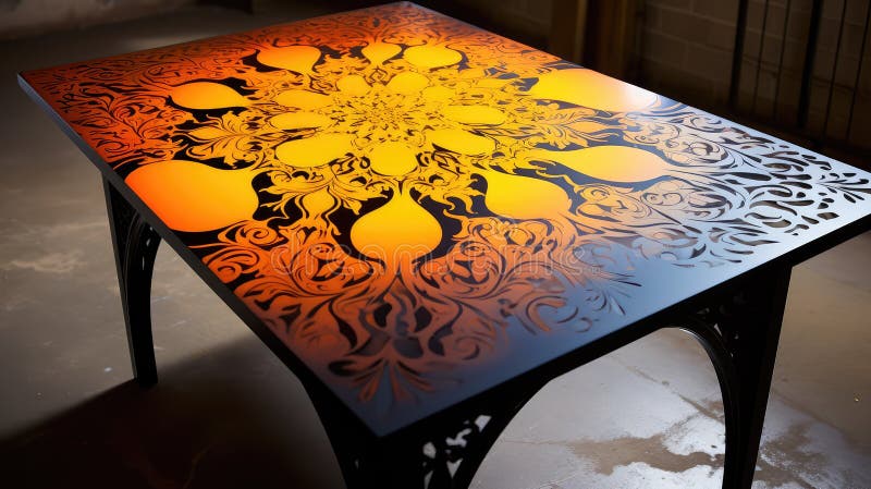 Visual spray table stock illustration. Illustration of craft - 361071281