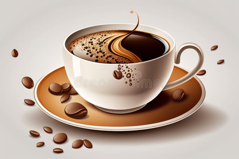 Visual Stimulation Coffee Cup Vector Illustration. Generative Ai Stock ...