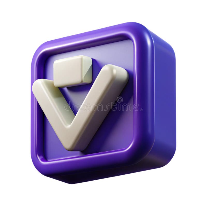 Visual Studio Logo 3D Icon stock illustration. Illustration of modern ...