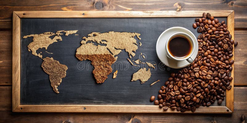 A Visual Symphony of African Coffee a Roasted Bean Map Unveiling the ...