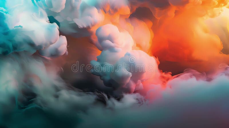 A Visual Symphony of Color in the Form of Thick Billowing Smoke Stock ...