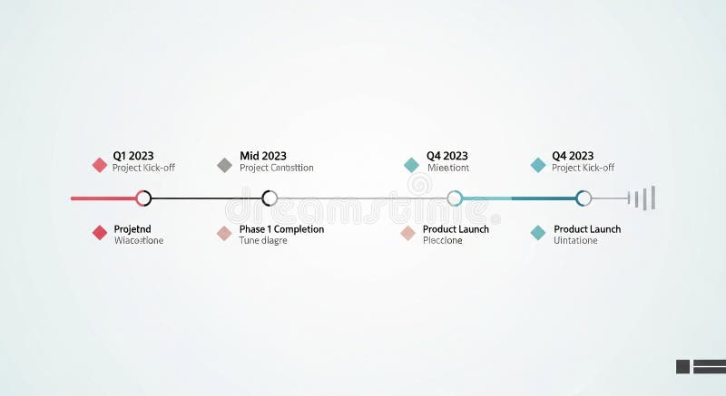Visual Timeline Graphic Showing Project Milestones with Key Dates and ...