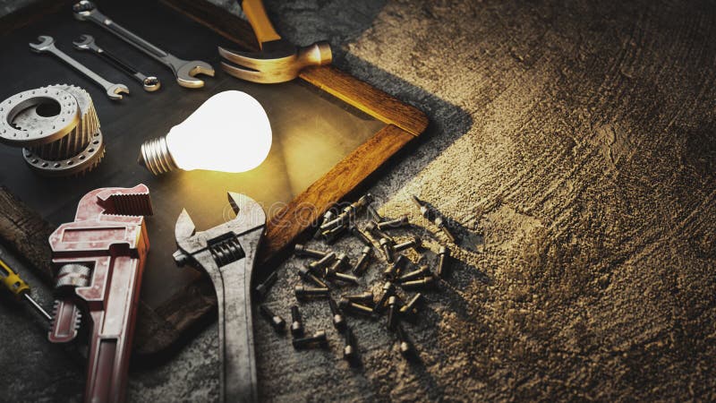 Visual Tools Placed on the Board. Stock Illustration - Illustration of ...