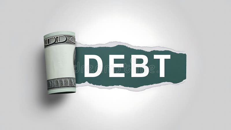 A Visual of Torn Currency with DEBT Written Above, Representing the ...