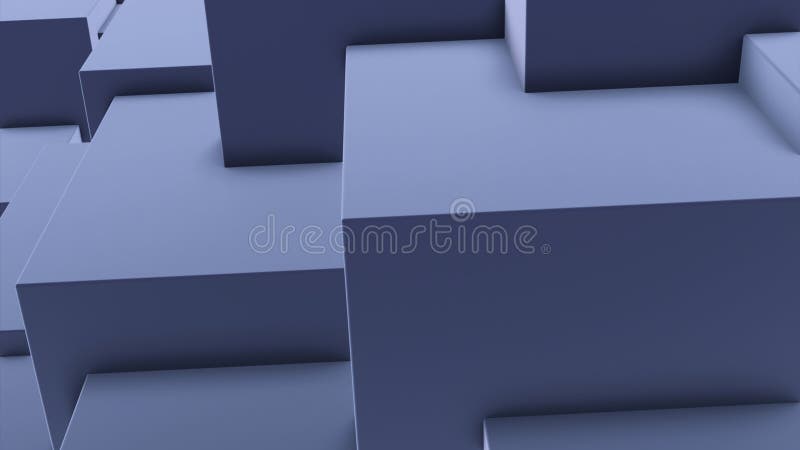 Visual Transformation of Space into 3d Cubes. Design. Background with ...