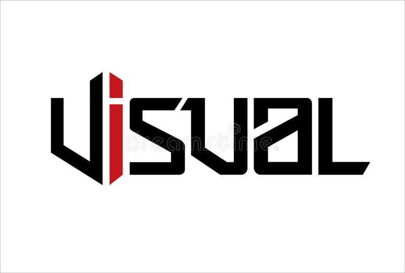Visual Typography Logo Icon Design Stock Illustration - Illustration of ...