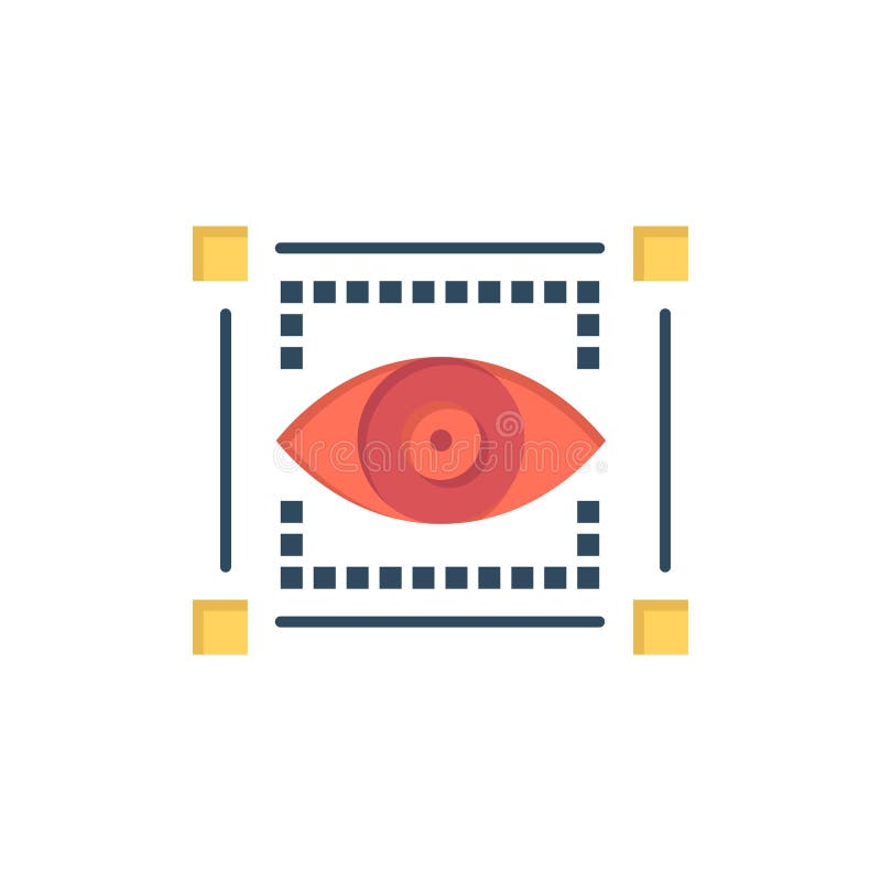 Visual, View, Sketching, Eye Flat Color Icon. Vector Icon Banner ...
