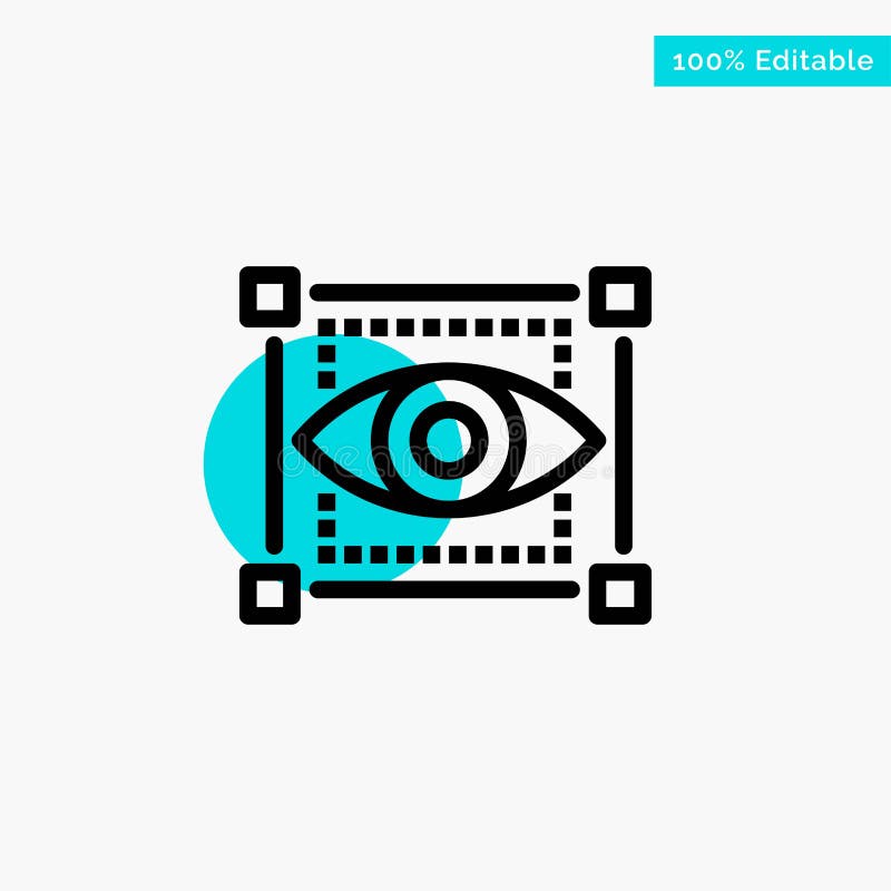 Visual, View, Sketching, Eye Turquoise Highlight Circle Point Vector ...