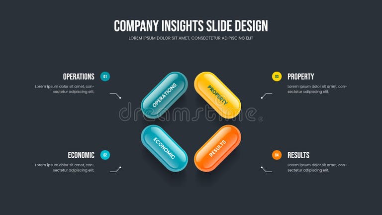 Visual Visualization 4 Element Diagram Frame Design Stock Vector ...