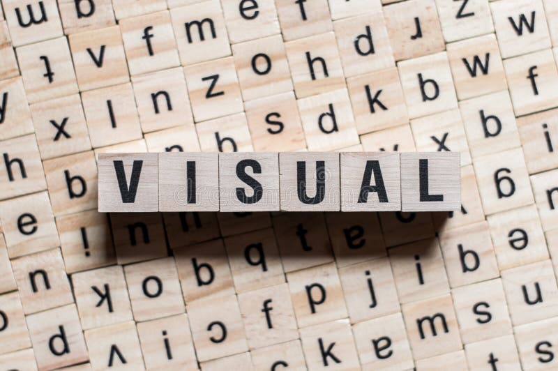 Visual Word on Building Blocks Stock Image - Image of book, message ...