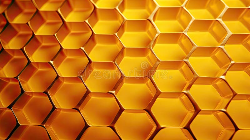 Visual Yellow Honeycomb Pattern Stock Illustration - Illustration of ...