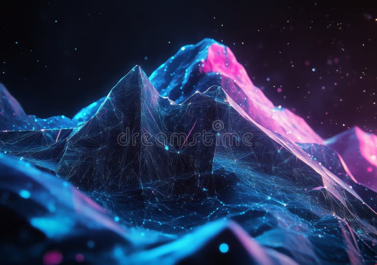 The Visualisation of Data and Technology is Depicted in an Abstract 3D ...