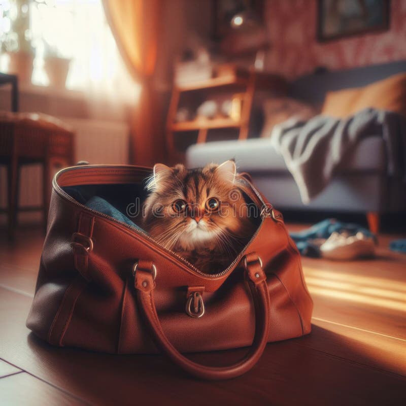 Visualisation of the Expression "Letting the Cat Out of the Bag". Stock ...
