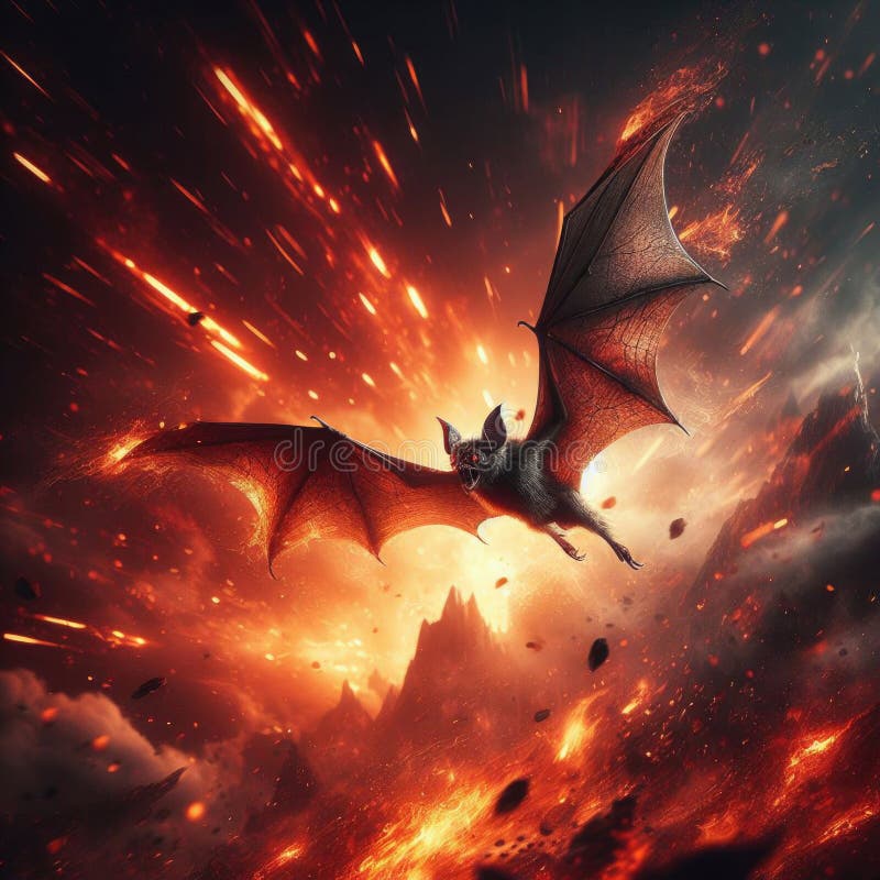 Visualisation of the Expression "Like a Bat Out of Hell". Stock ...