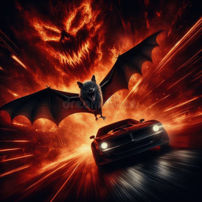 Visualisation of the Expression "Like a Bat Out of Hell". Stock ...