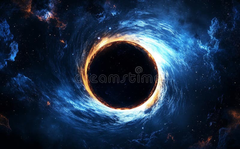 The Visualisation of a Giant Black Hole in Deep Space. a High Quality ...