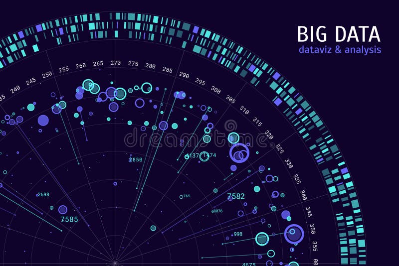 Visualización Del Concepto De Datos De Gran Tamaño Diagrama De Datos Abstracto Representación ...