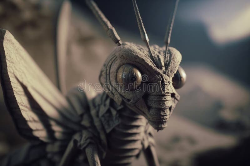 Visualization of an Ancient Insect Stock Illustration - Illustration of ...