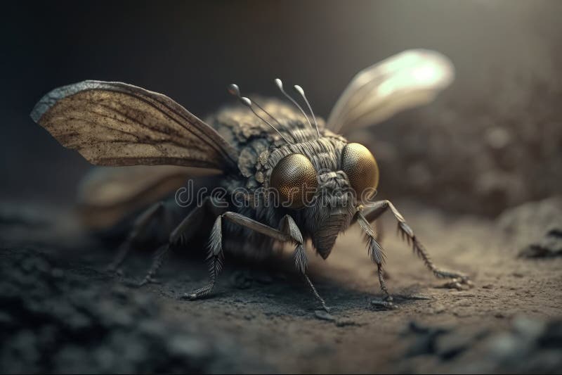 Visualization of an Ancient Insect Stock Illustration - Illustration of ...